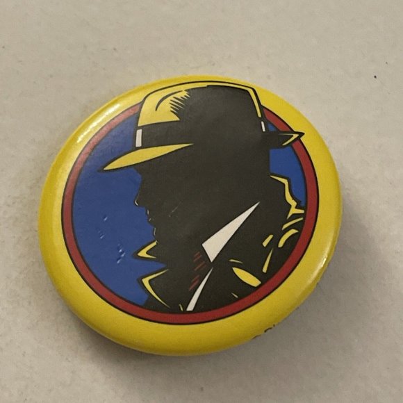 Other | Duck Tracy Movie Yellow Border Silhouette Button Pin Pinback ...